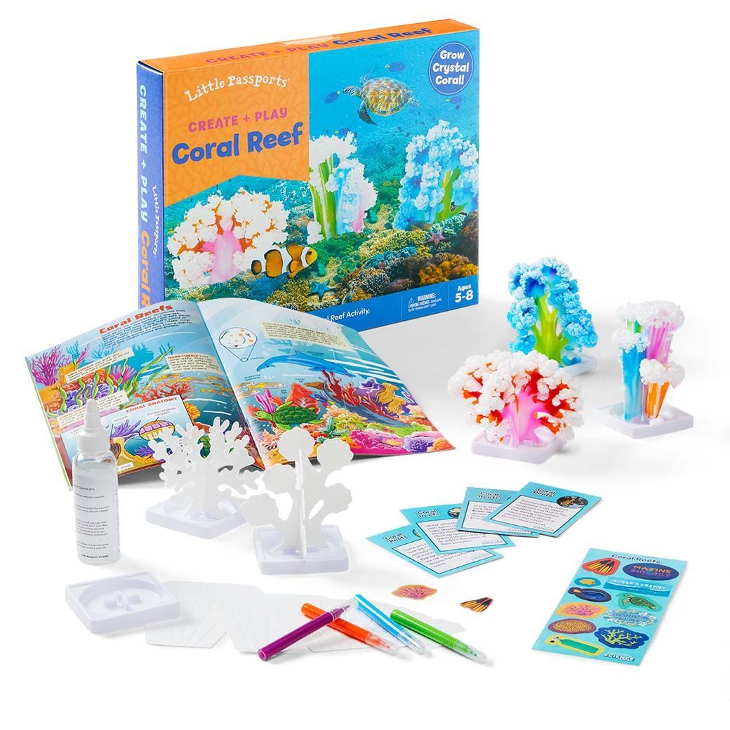 Create+Play: Coral Reef Crystal Growing Kit | Little Passports