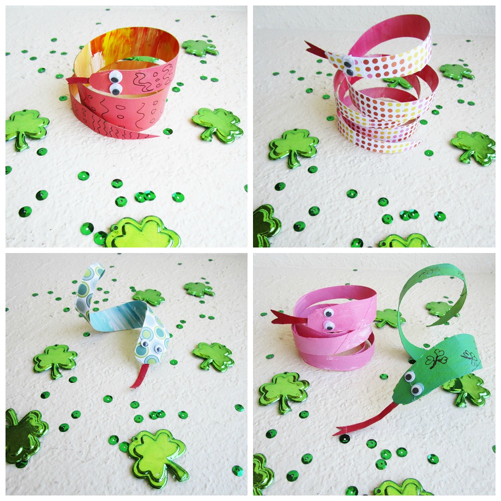Saint Patricks Day Snakes Craft for Kids!
