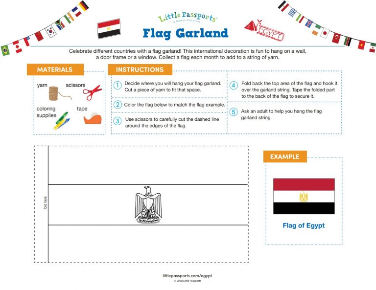 Egypt Flag Garland Craft - Little Passports