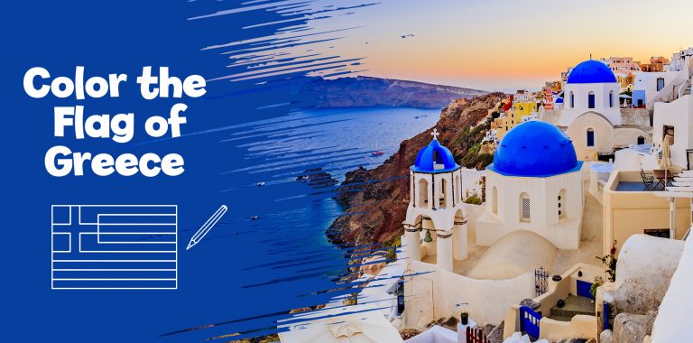 Greece Flag Garland Craft - Little Passports