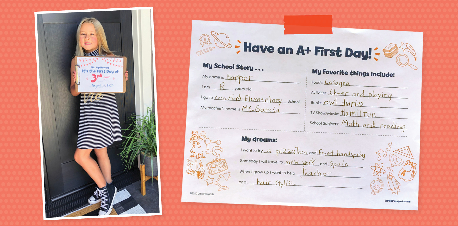 First Day of School Printable Sign - Little Passports