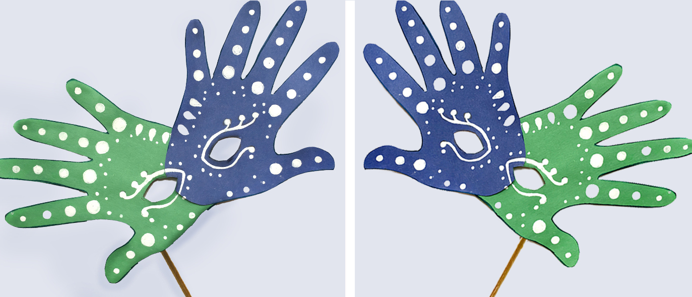 Mardi Gras Handprint Mask - Little Passports